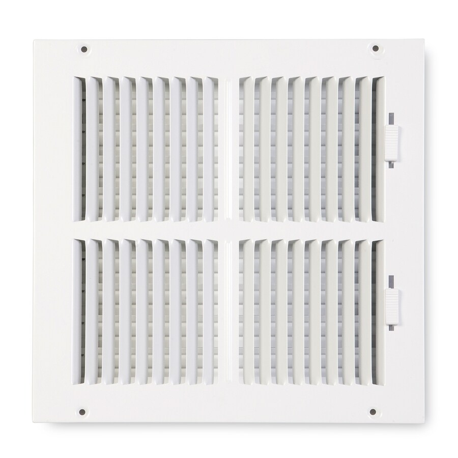 Accord Ventilation White Steel Sidewall/Ceiling Register (Duct Opening ...