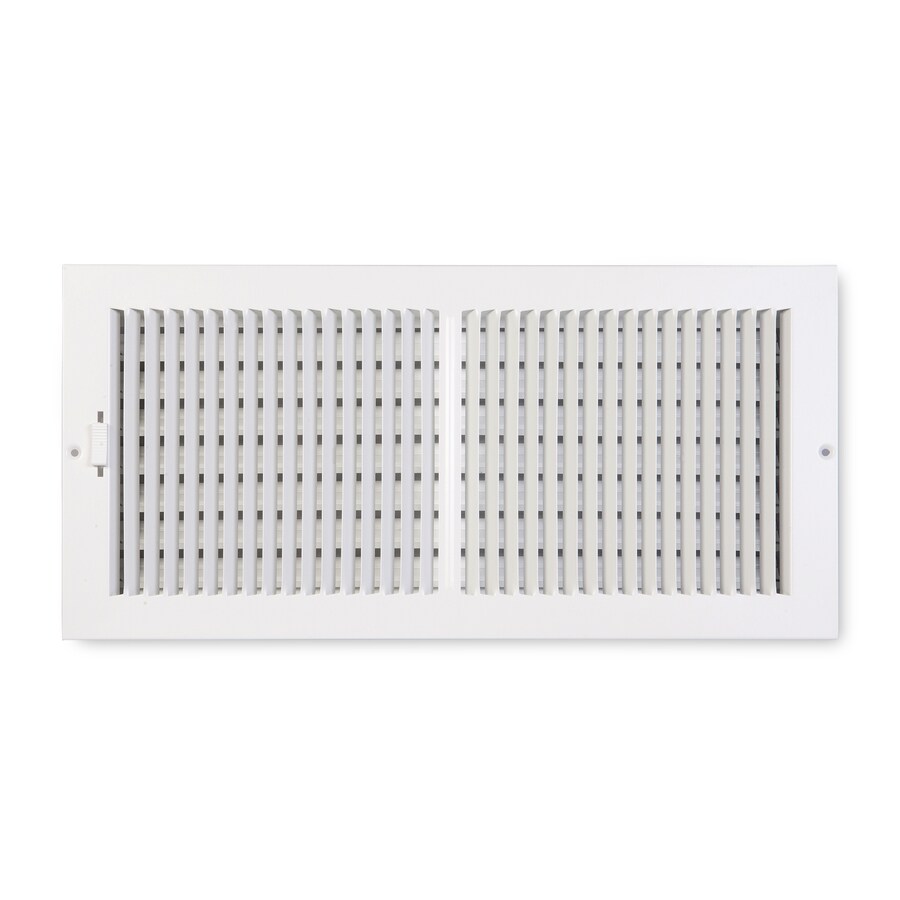 Accord Ventilation White Steel Sidewall/Ceiling Register (Duct Opening ...
