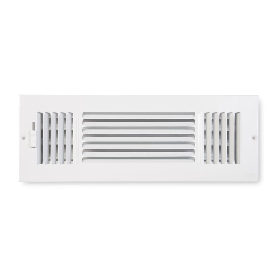 Accord Ventilation White Steel Sidewall/Ceiling Register (Duct Opening ...