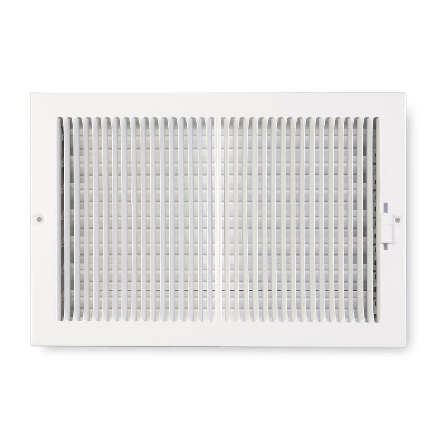 Accord Ventilation White Steel Sidewall/Ceiling Register (Duct Opening ...