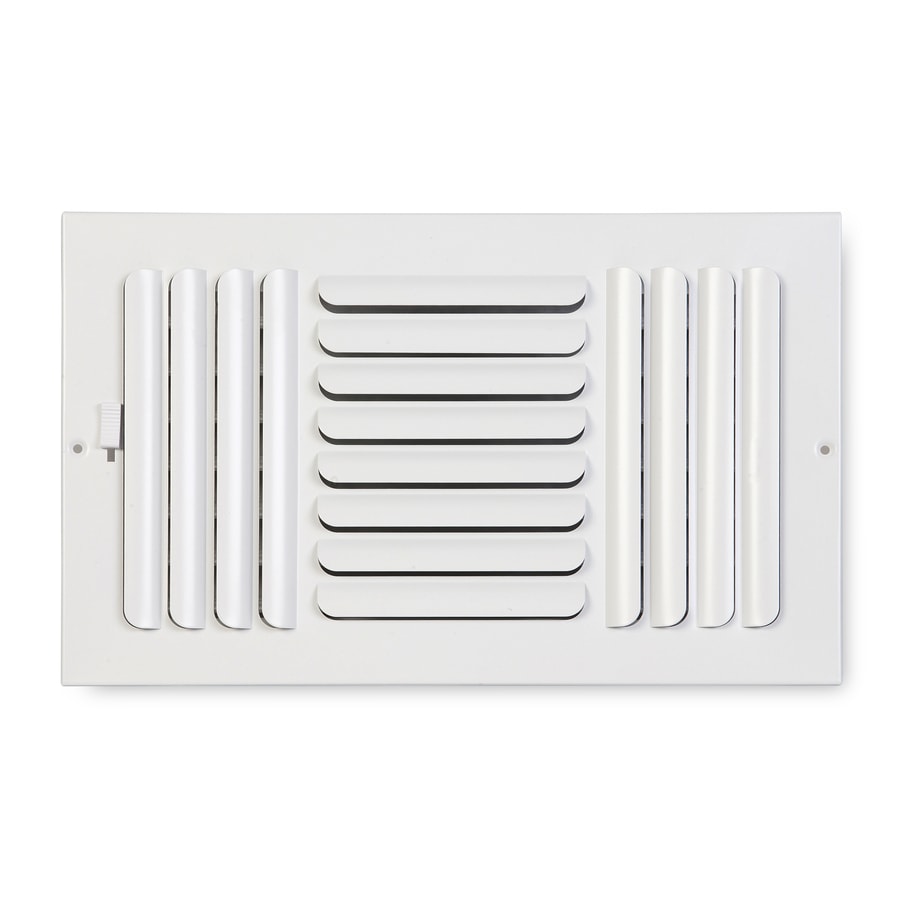 Accord Ventilation White Steel Sidewall/Ceiling Register (Duct Opening ...