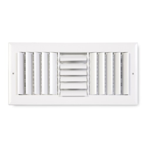 Accord Ventilation White Aluminum Sidewall/Ceiling Register (Duct ...