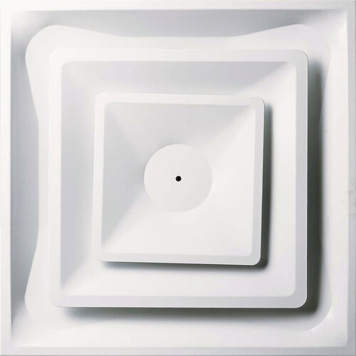 Accord Ventilation White Ceiling 2-Cone Diffuser (Rough Opening: 24-in ...