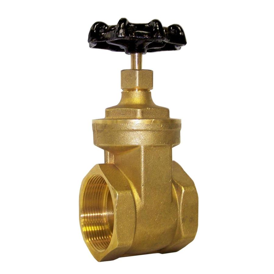 AMERICAN VALVE 1-1/4-in Brass Female In-Line Gate Valve in the Exterior ...