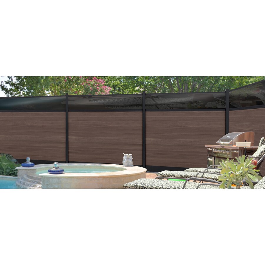 Infinity (Actual: 1.16-ft x 5.93-ft) Translucent HDPE Composite Fence ...
