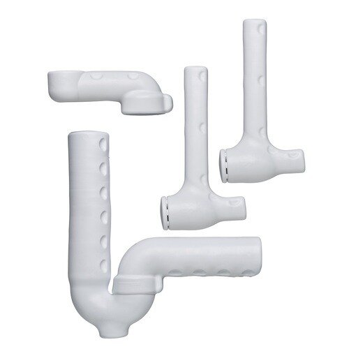 Truebro 4-Pack 1-in Supply and 2-1/2-in P-trap Soft Mold Vinyl P-trap ...