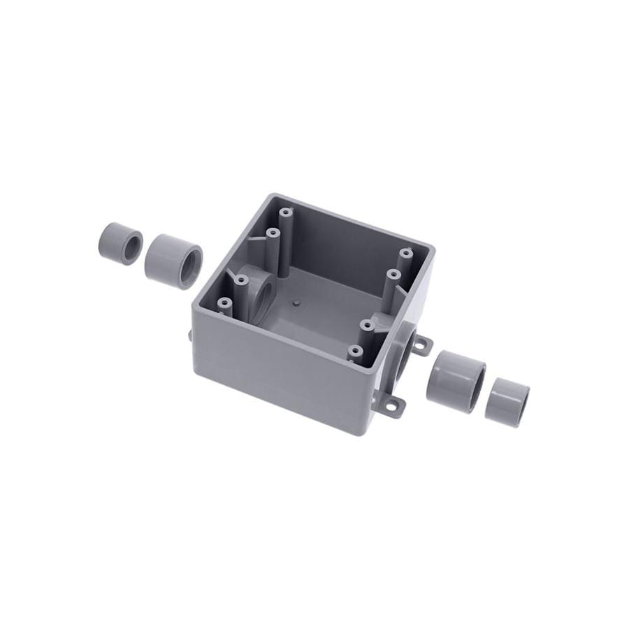 Kraloy PVC FSC 3-in-1 Double Gang Box (with Reducer Bushings) [Hub] in ...