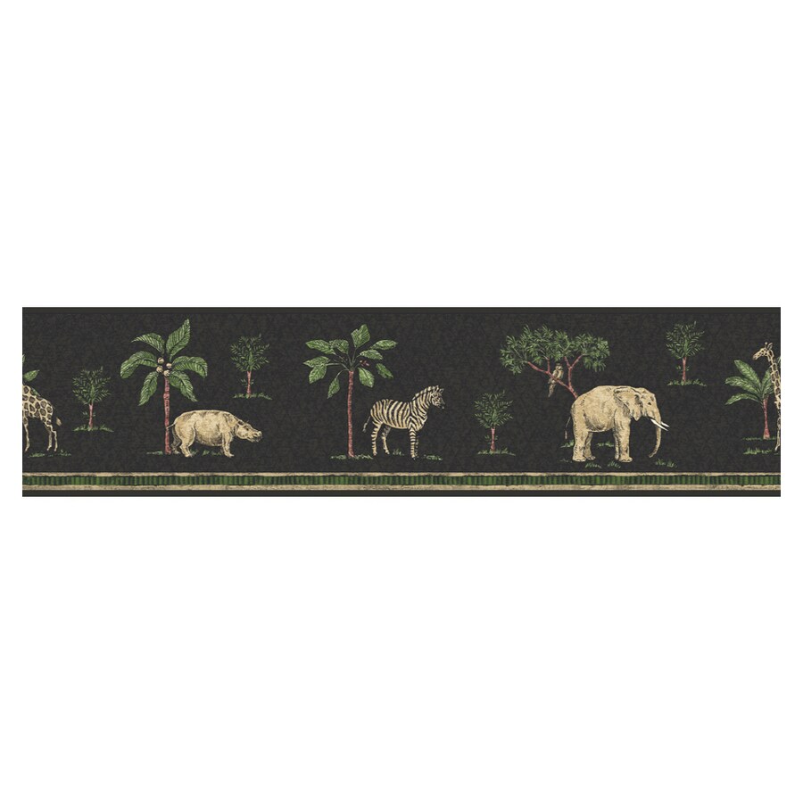 Sunworthy 5-1/8" Exotic Animals Prepasted Wallpaper Border at Lowes.com