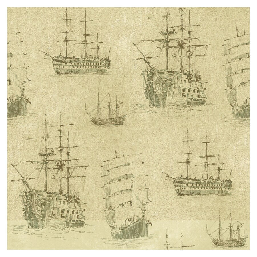Sunworthy Nautical Ships Wallpaper at Lowes.com