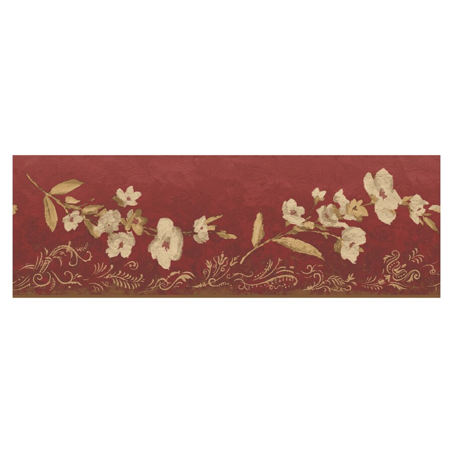 Sanitas 6-7/8" Transitional Blossom Prepasted Wallpaper Border at Lowes.com