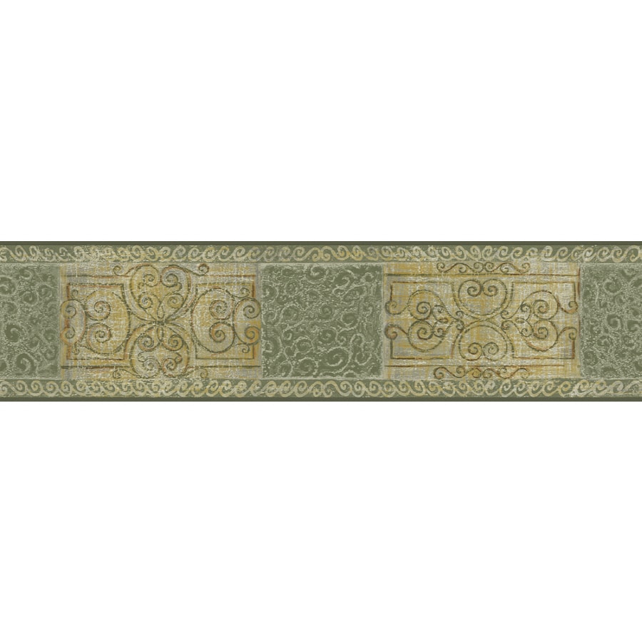 Sanitas 5-1/8" Scroll Tile Prepasted Wallpaper Border at Lowes.com
