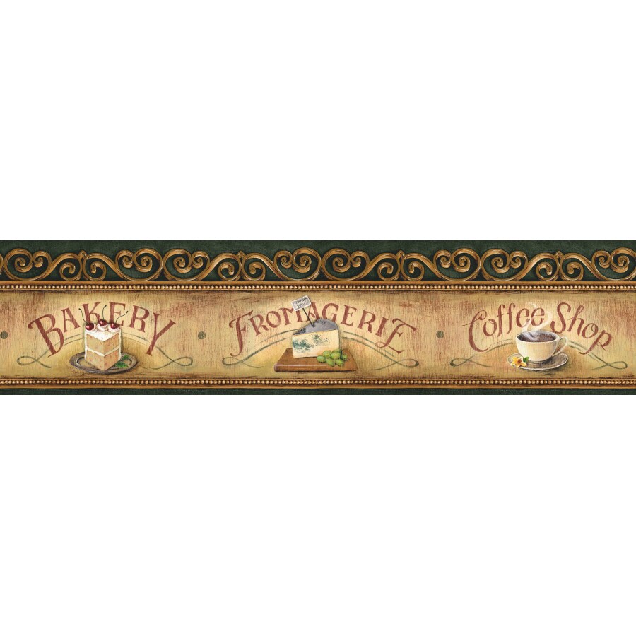 IMPERIAL 5" Coffee, Cake And Cheese Prepasted Wallpaper Border at Lowes.com