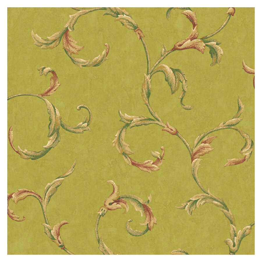 Sunworthy Leaf Scroll Wallpaper at Lowes.com