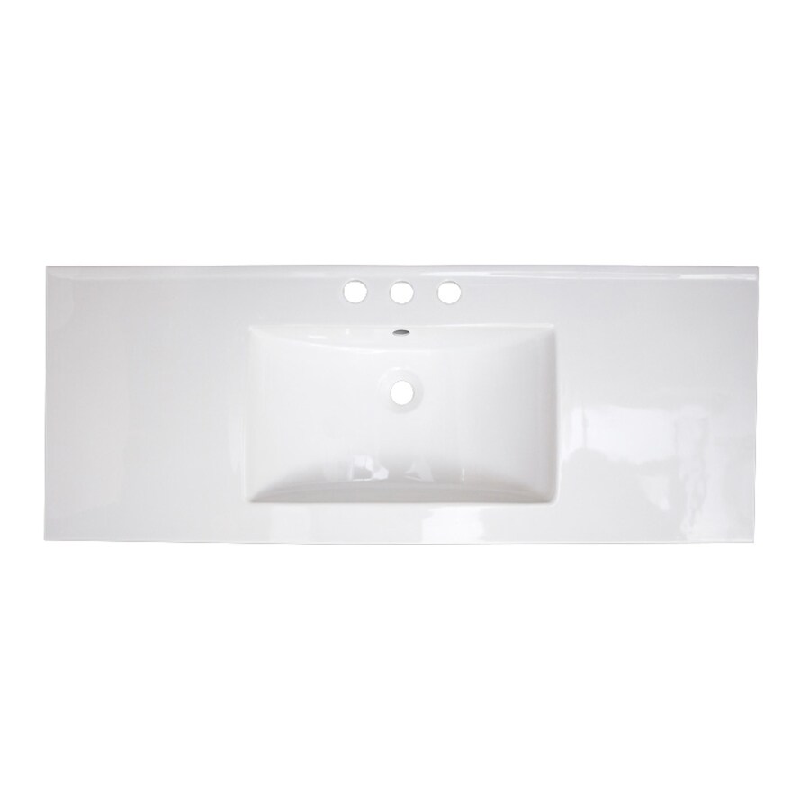 American Imaginations Roxy 48-in White Fire Clay Bathroom Vanity Top at ...