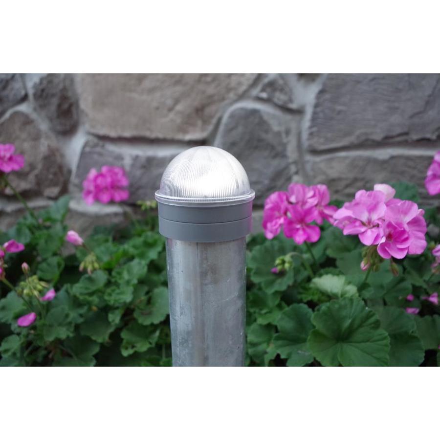 Classy Caps Silver PVC Chain Link Fence Dome Cap in the Chain Link ...