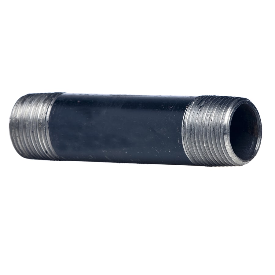 RELIABILT 3/8-in x 6-in Black Steel Threaded Nipple in the Black Pipe ...