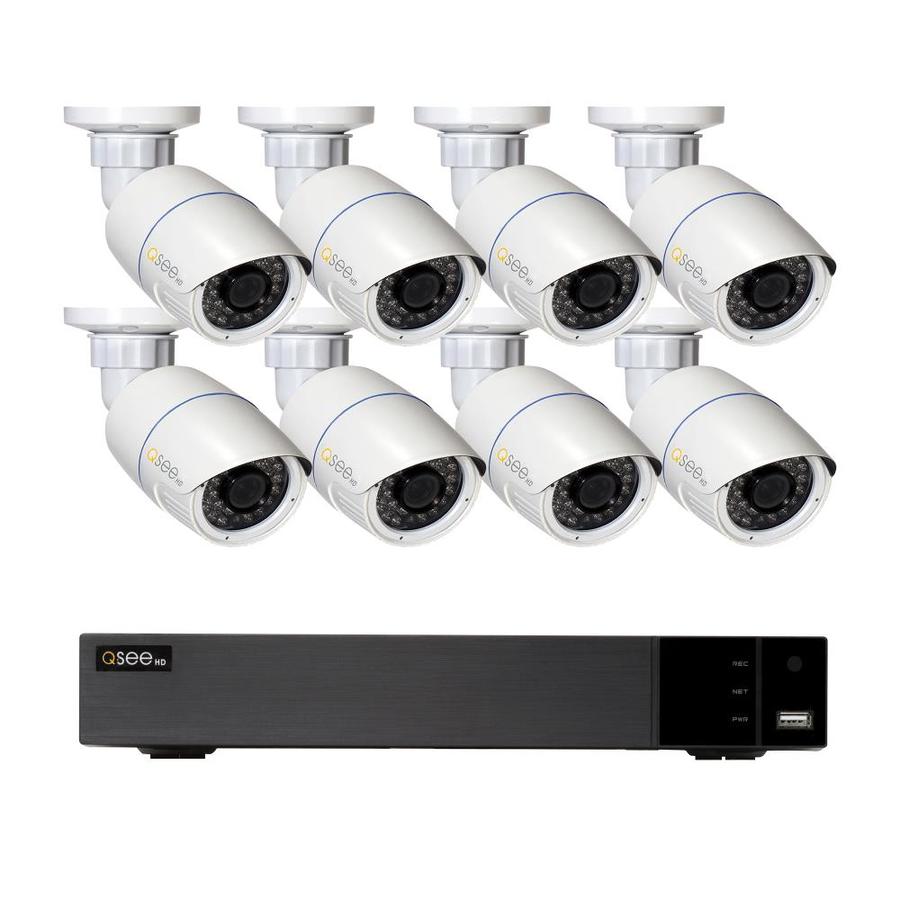 Q-See QT 4MP Digital Wired Outdoor 8-Pack Security Camera Kit with ...