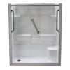 Laurel Mountain Almedia Low Threshold White 4-Piece Alcove Shower Kit ...