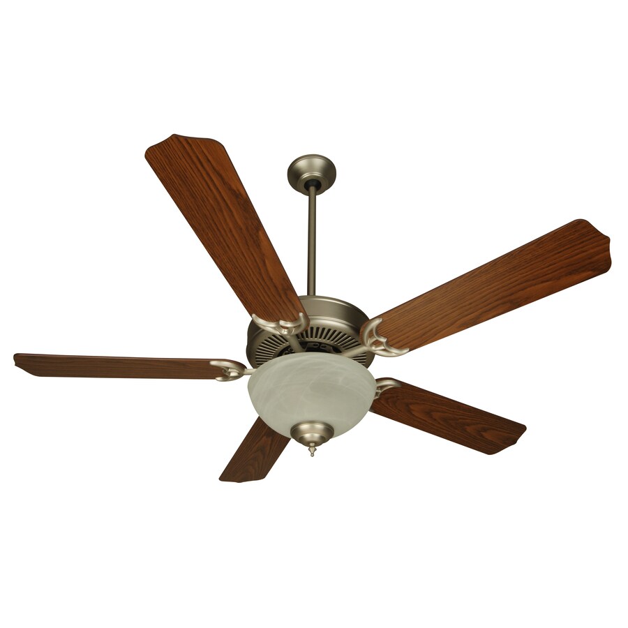 Craftmade Pro Builder 52-in Brushed Nickel LED Indoor Ceiling Fan with ...