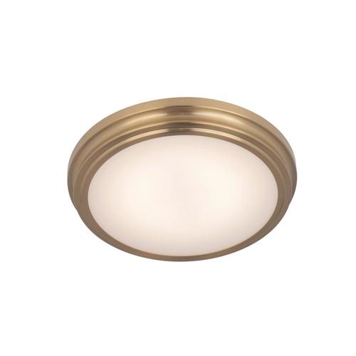 Craftmade X66 Series 13-in Satin Brass Transitional LED Flush Mount ...