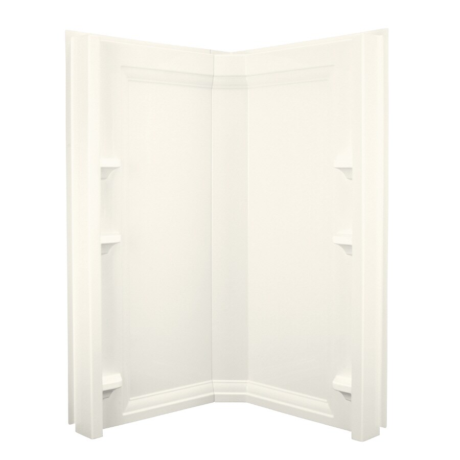 KOHLER 41.3"W x 41.3"D x 74.125"H Biscuit Corner Shower Wall Surround ...
