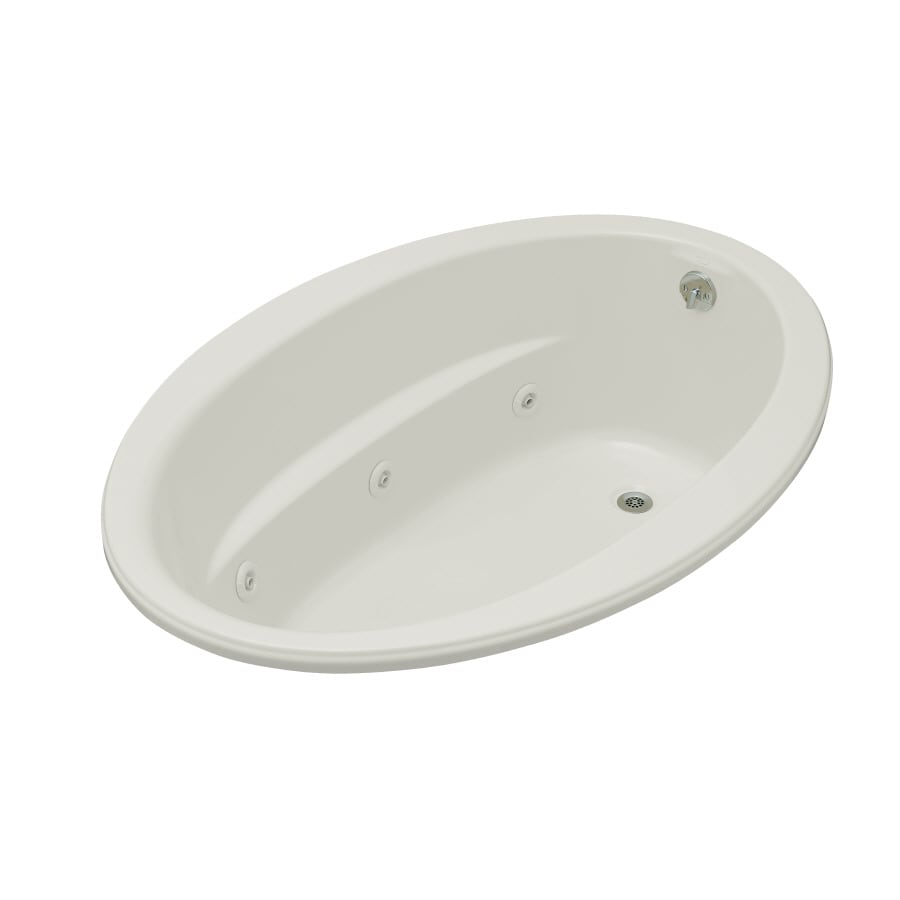 KOHLER Sunward Ice Grey Acrylic Oval Whirlpool Tub at Lowes.com
