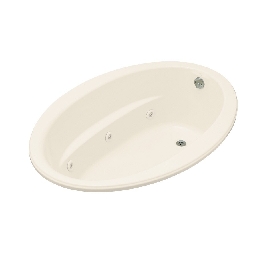 KOHLER Sunward Almond Acrylic Oval Whirlpool Tub at Lowes.com