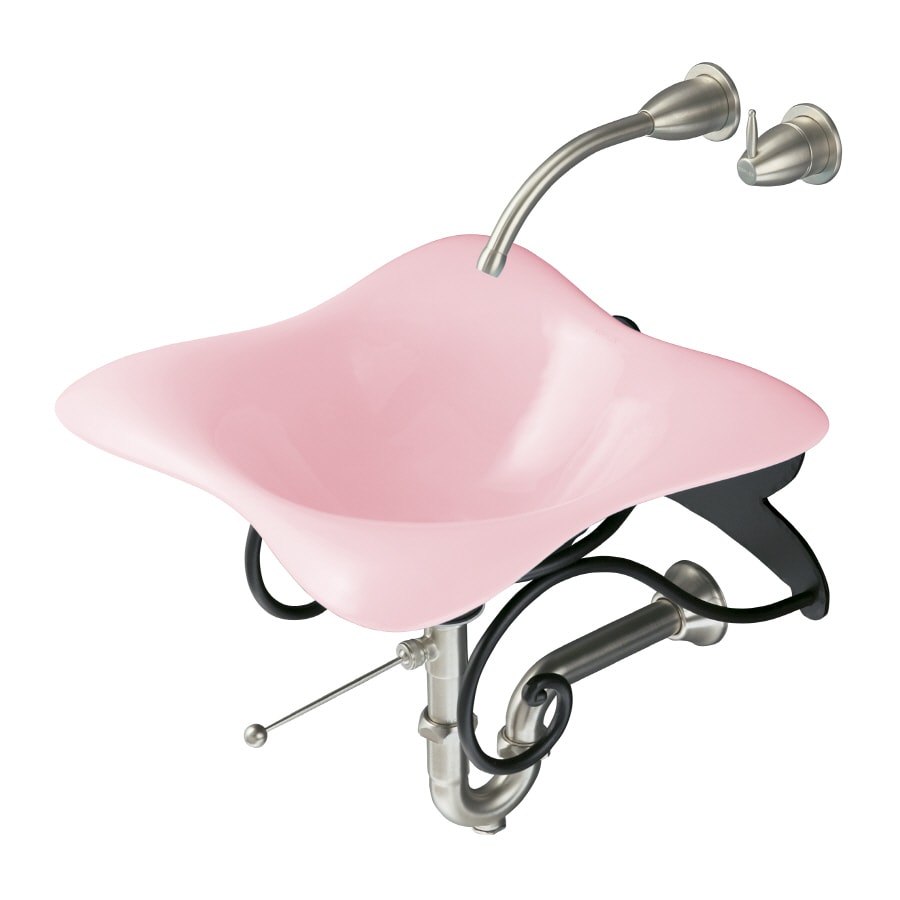 KOHLER Dolce Vita Vapour Pink Cast Iron Drop-In Square Bathroom Sink at ...