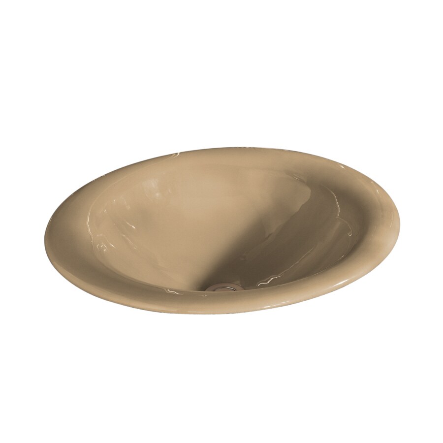 KOHLER Iron Bell Mexican Sand Cast Iron Vessel Oval Bathroom Sink (18 ...