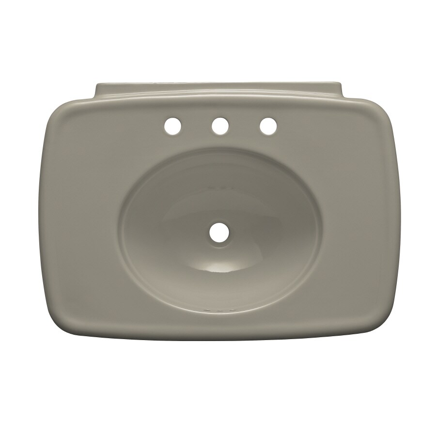 KOHLER 30.38-in L x 22.25-in W Sandbar Fire Clay Pedestal Sink Top at ...