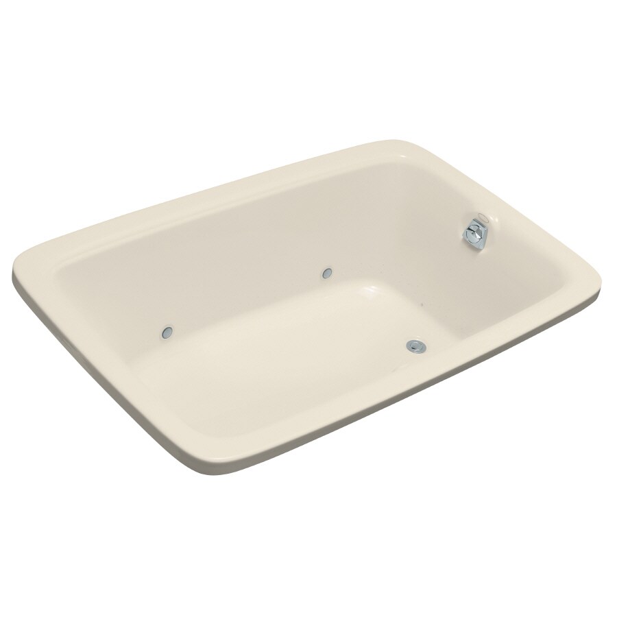KOHLER Bancroft 42-in x 66-in Almond Acrylic Drop-In Air Bath ...