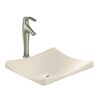 KOHLER Demilav Almond Cast Iron Drop-In Rectangular Bathroom Sink at ...