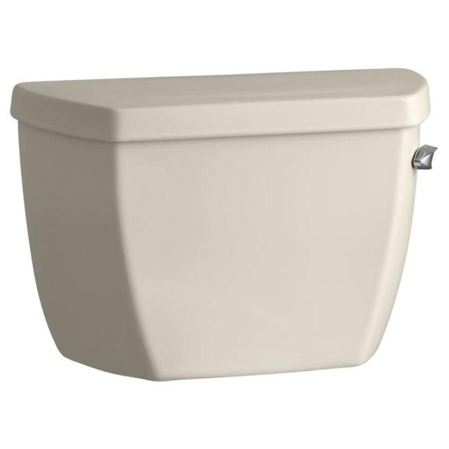 KOHLER Highline Almond 1.0-GPF Single-Flush High-Efficiency Toilet Tank ...