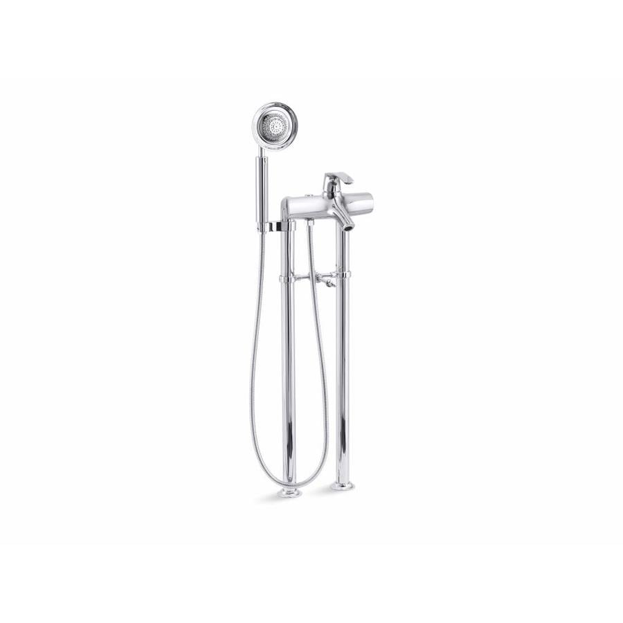 KOHLER Symbol Polished chrome 1-handle Deck mount Roman Low-arc Bathtub ...