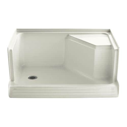 KOHLER Memoirs Biscuit Acrylic Shower Base 36-in W x 48-in L with Left ...