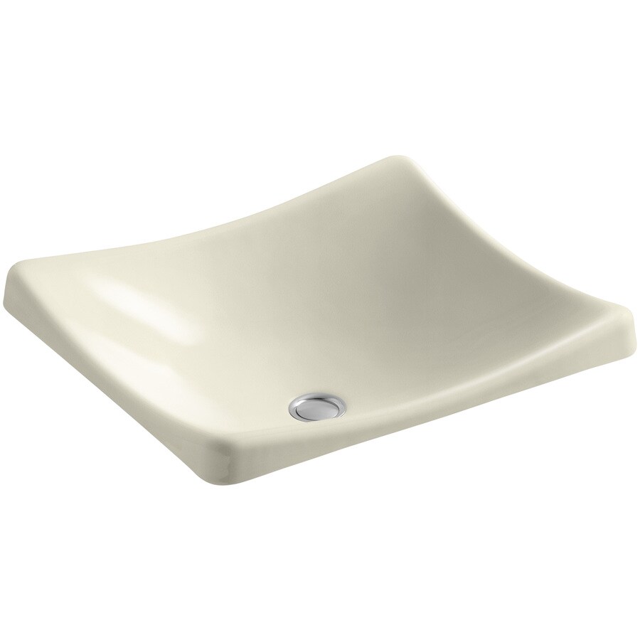 KOHLER DemiLav Cane Sugar Cast Iron Drop-In Rectangular Traditional ...