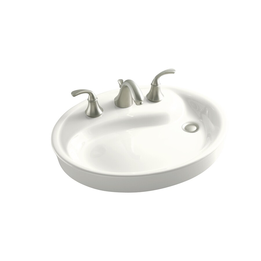 KOHLER Wading Pool White Topmount Bath Sink at Lowes.com