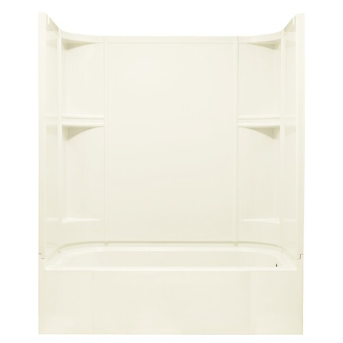 Sterling Accord Biscuit 4-Piece Bathtub Shower Kit (Common: 60-in x 30 ...