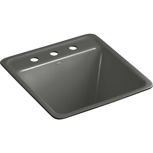KOHLER Thunder Grey Cast Iron Laundry Sink in the Utility Sinks ...