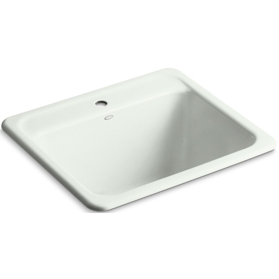 KOHLER Sea Salt Self-Rimming Cast Iron Laundry Sink at Lowes.com