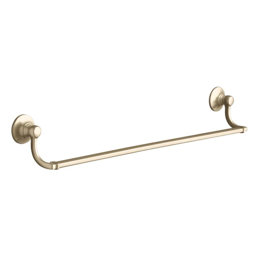 KOHLER Bancroft Vibrant Brushed Bronze Single Towel Bar (Common: 24-in ...