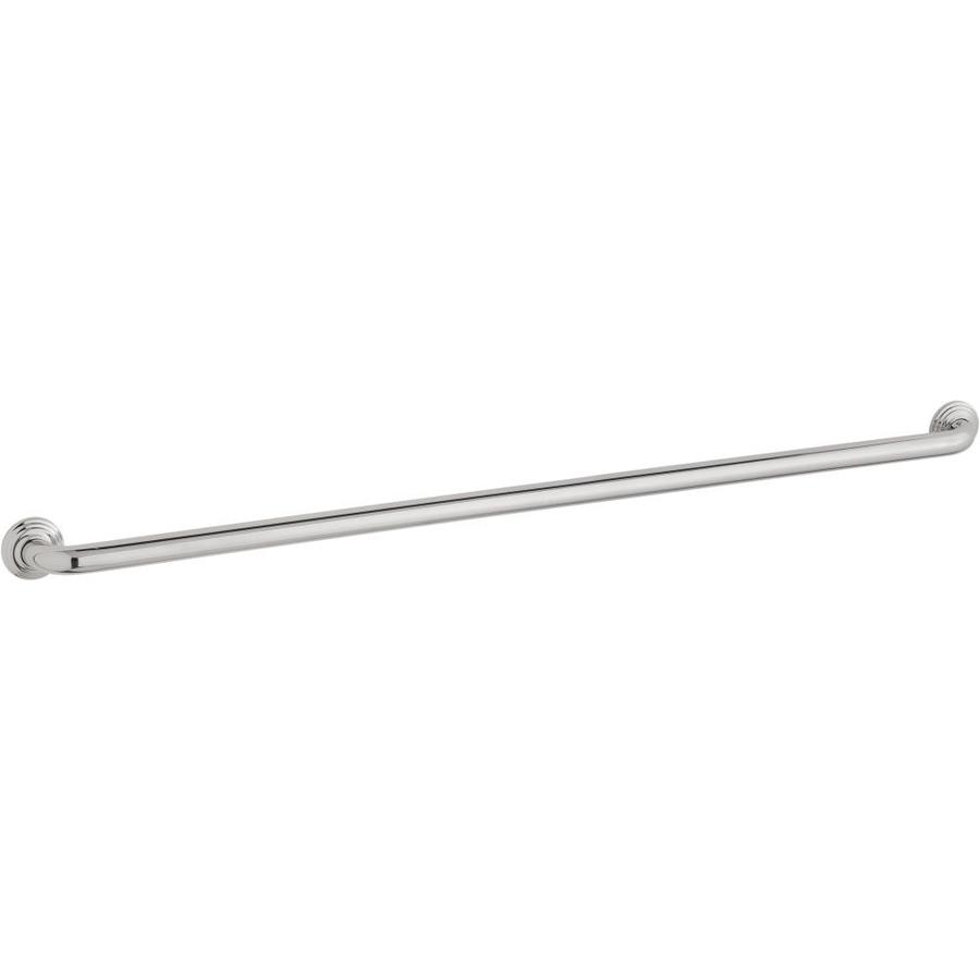 KOHLER Traditional 56.8125-in Polished Stainless Wall Mount Grab Bar at ...