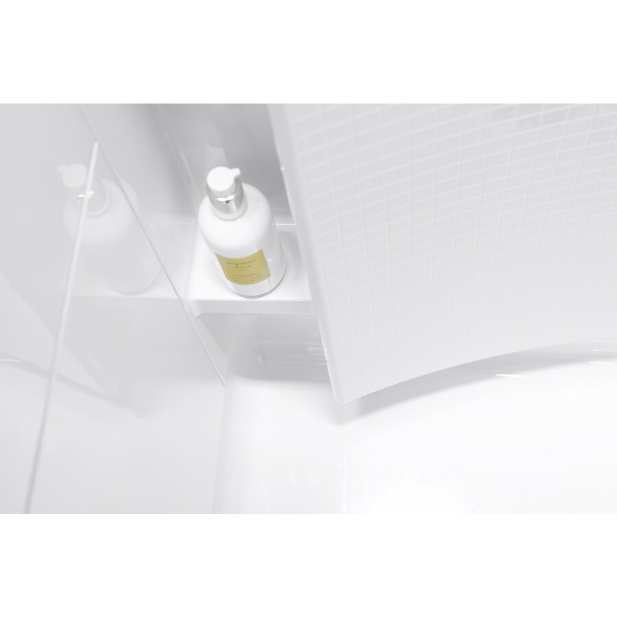 Sterling Accord Biscuit Vikrell Wall and Floor 4-Piece Alcove Shower ...