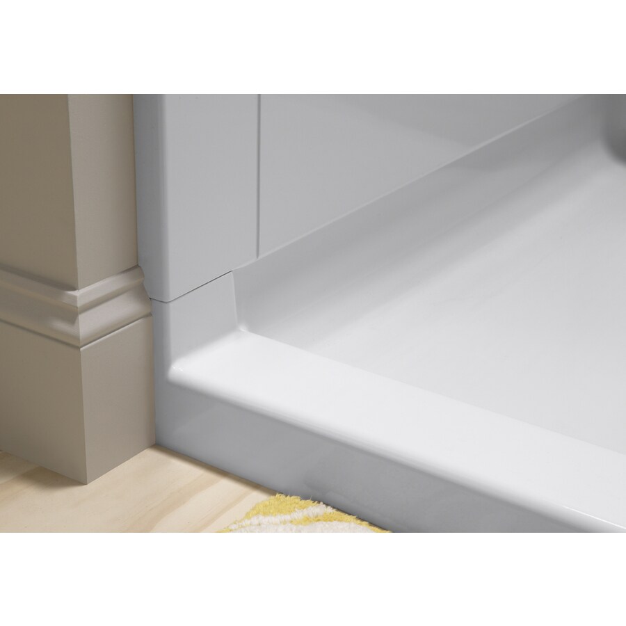 Sterling Accord Biscuit Vikrell Wall and Floor 4-Piece Alcove Shower ...