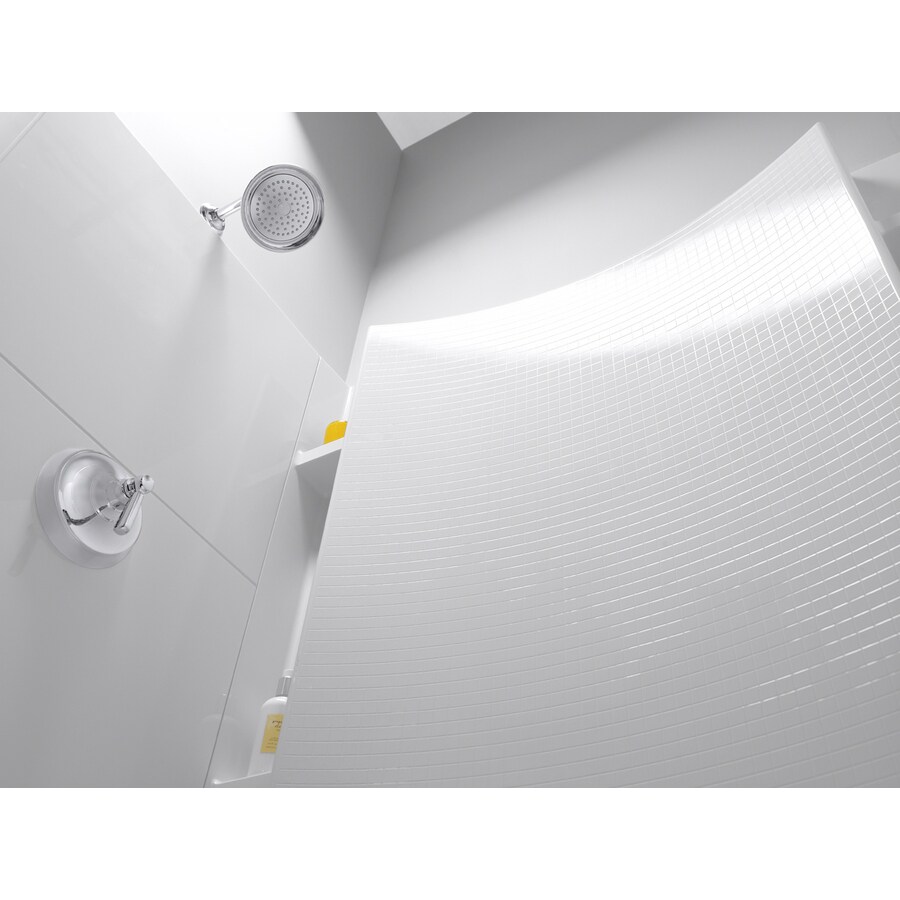 Sterling Accord White Vikrell Wall and Floor 4-Piece Alcove Shower Kit ...