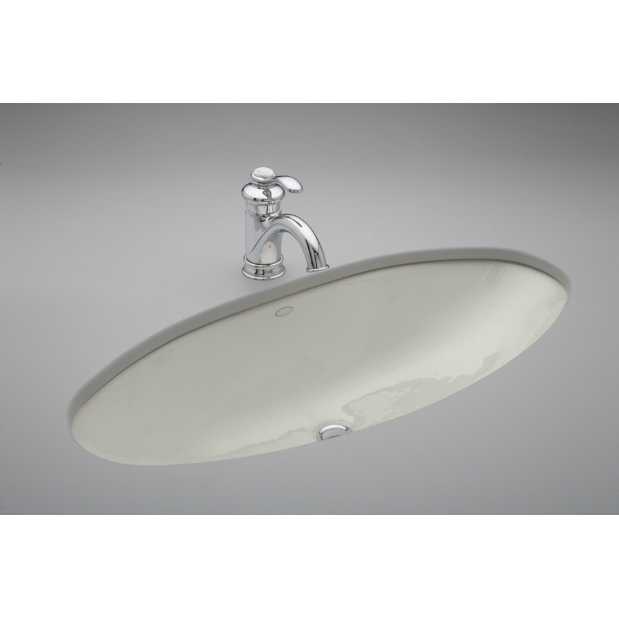 KOHLER Ellipse Ice Grey Undermount Elliptical Bathroom Sink with ...