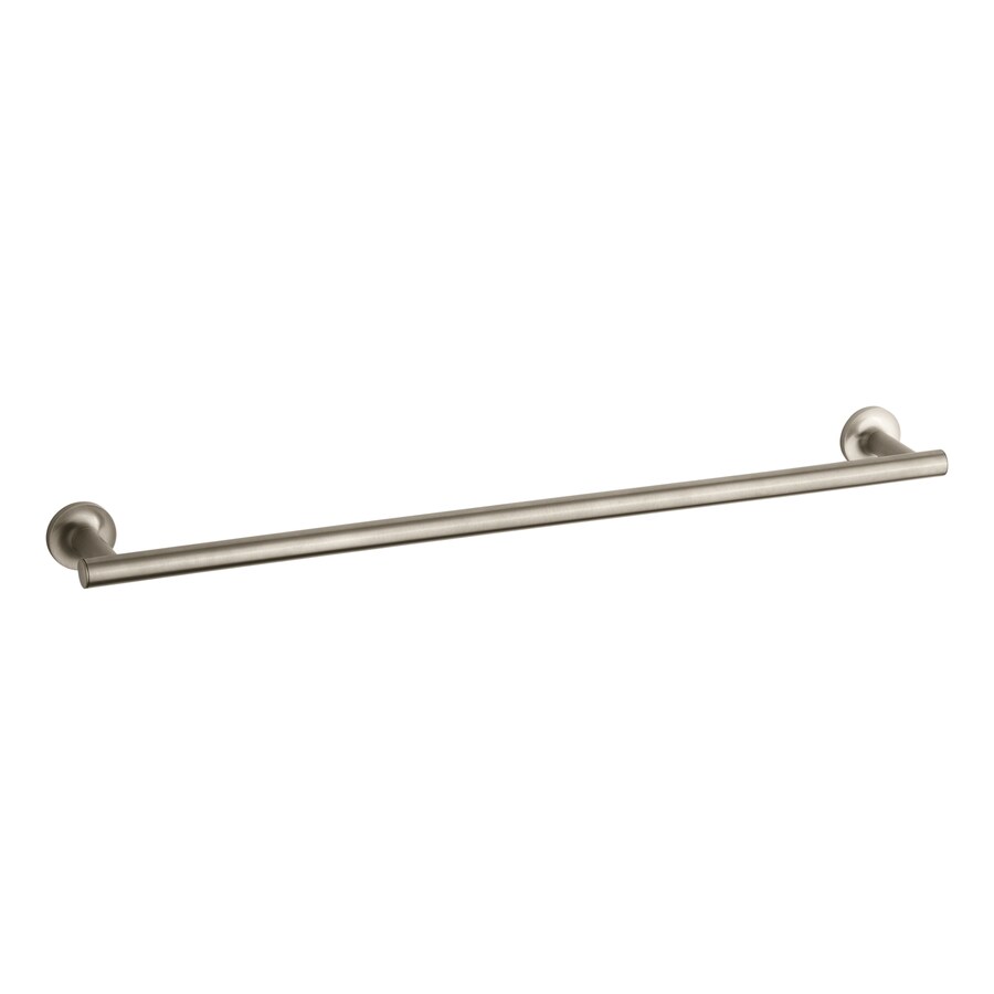 KOHLER Purist Vibrant Brushed Bronze Single Towel Bar (Common: 24-in ...