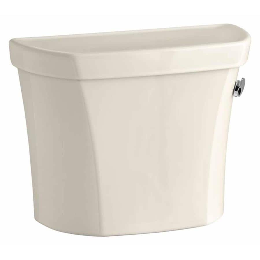 KOHLER Wellworth Almond 1.6-GPF Single-Flush High-Efficiency Toilet ...