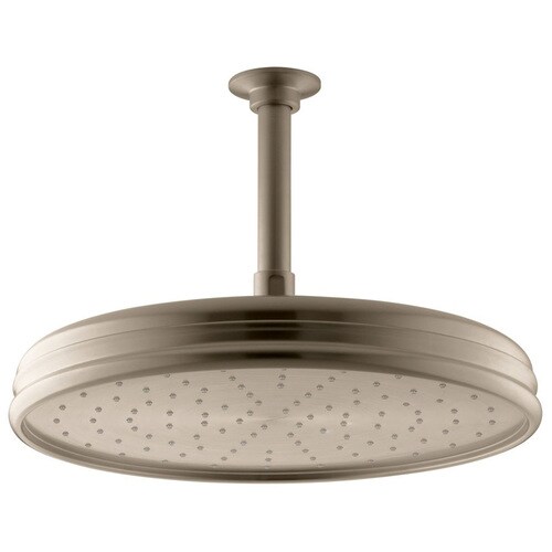 KOHLER Traditional Vibrant Brushed Bronze 1-Spray Rain Shower Head at ...