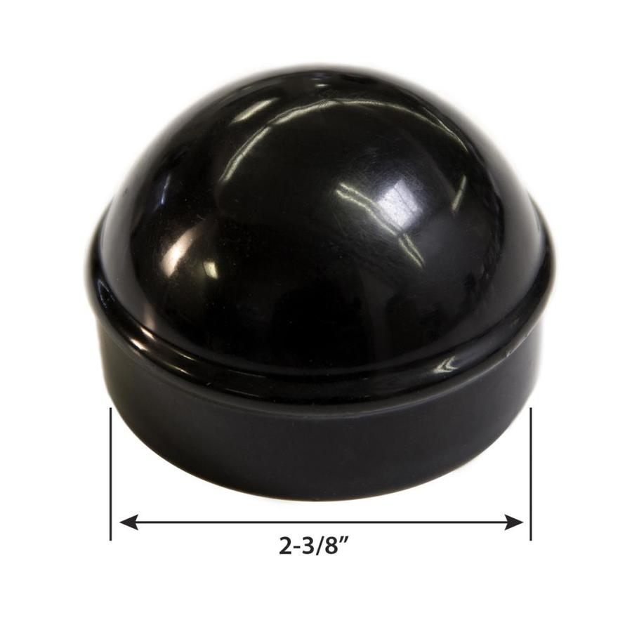 YARDLINK 2-3/8-in Black Metal Chain Link Fence Dome Cap in the Chain ...